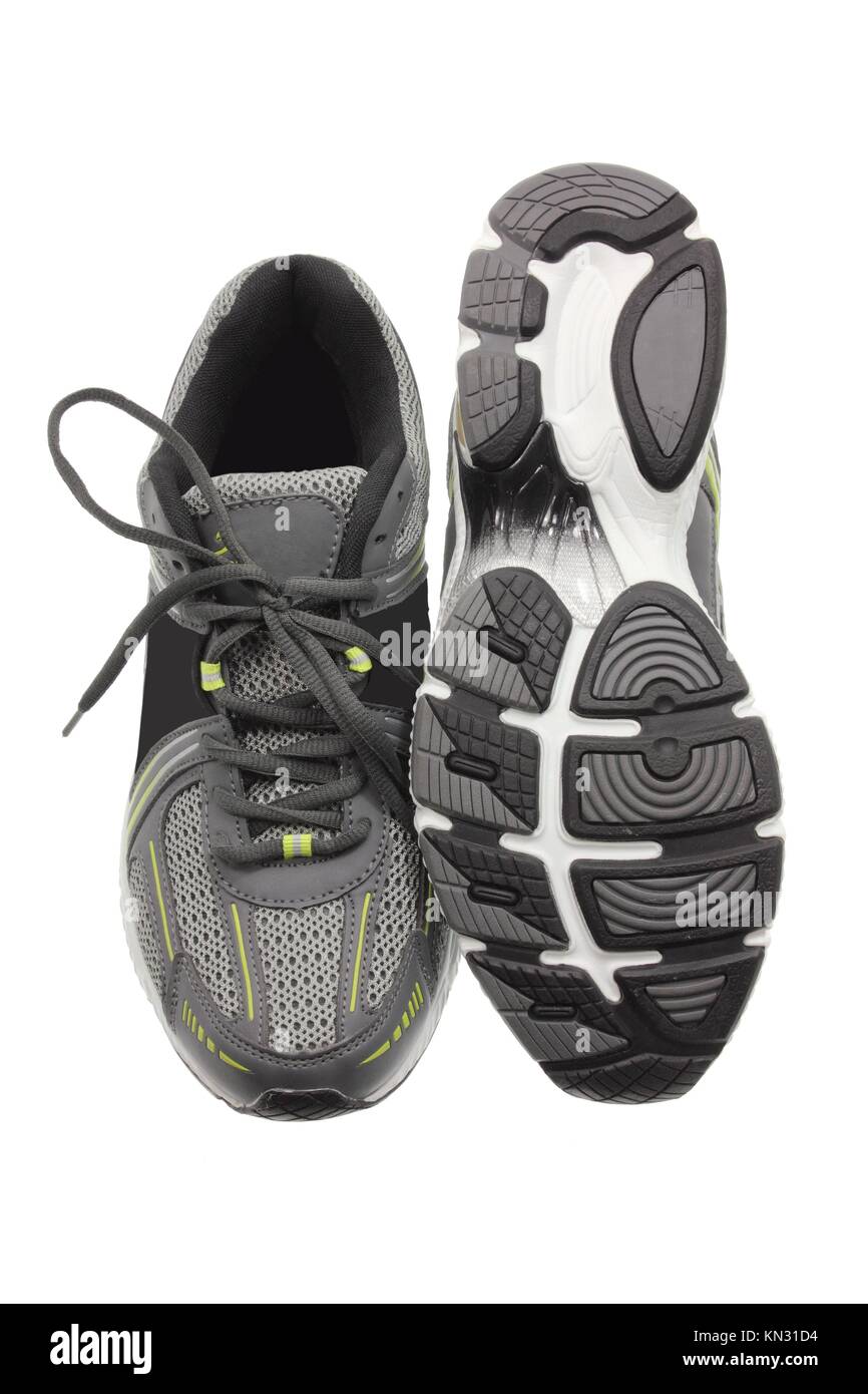 Pair of Sneakers on White Background Stock Photo - Alamy