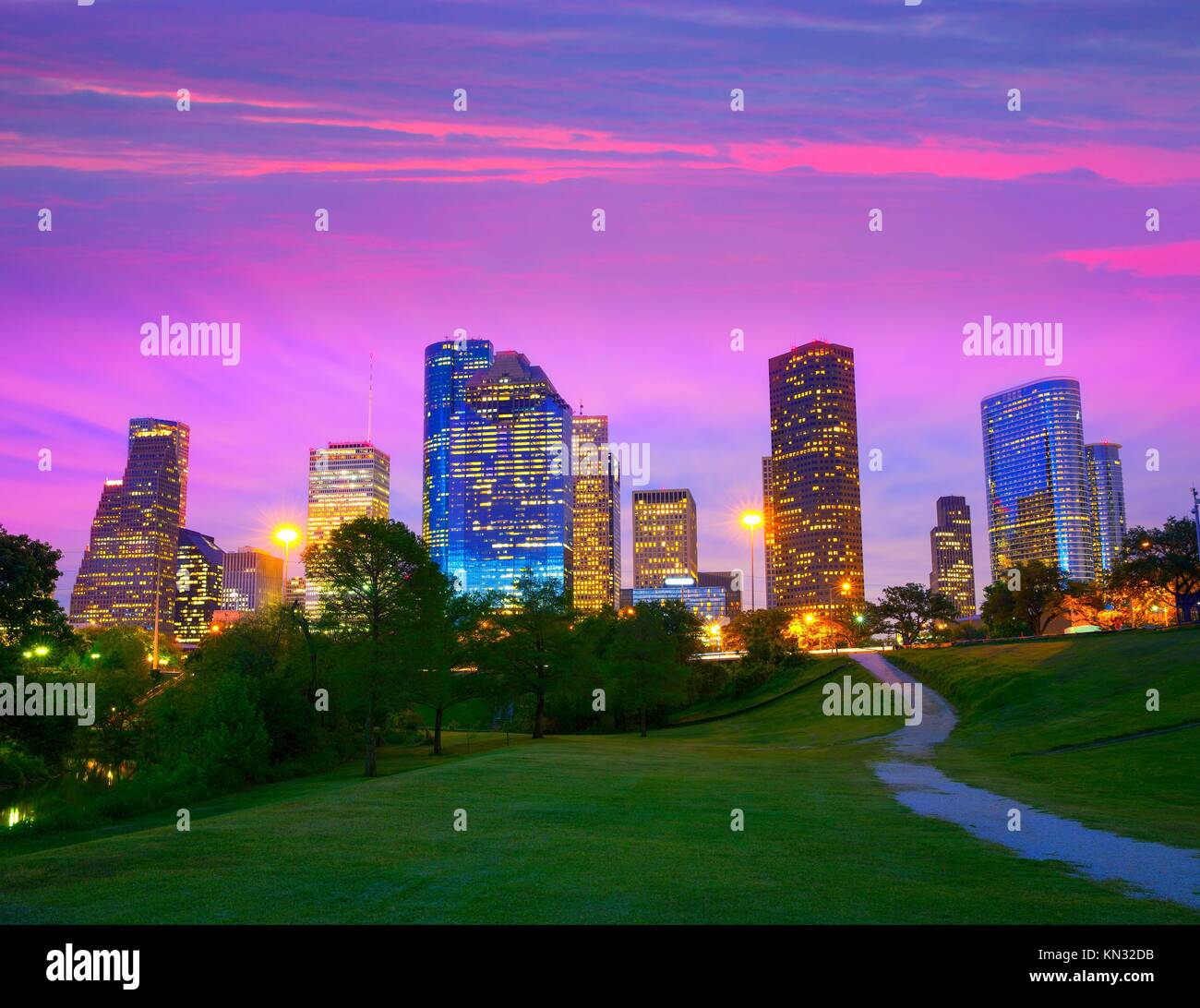 Houston Skyline Sunrise High Resolution Stock Photography and Images ...