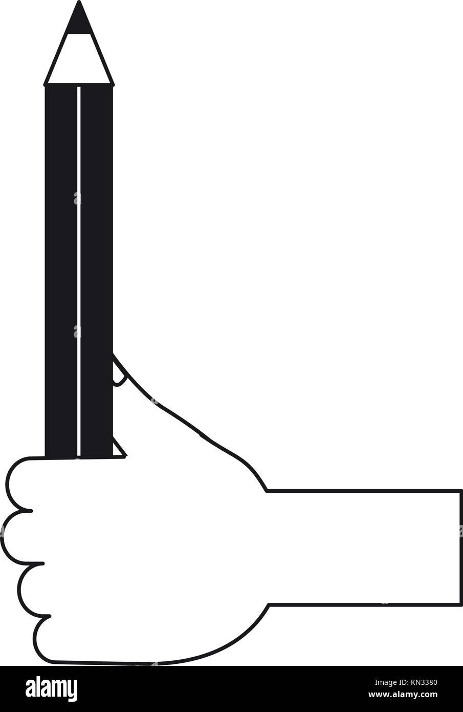 hand holding a pencil icon Stock Vector Image & Art - Alamy