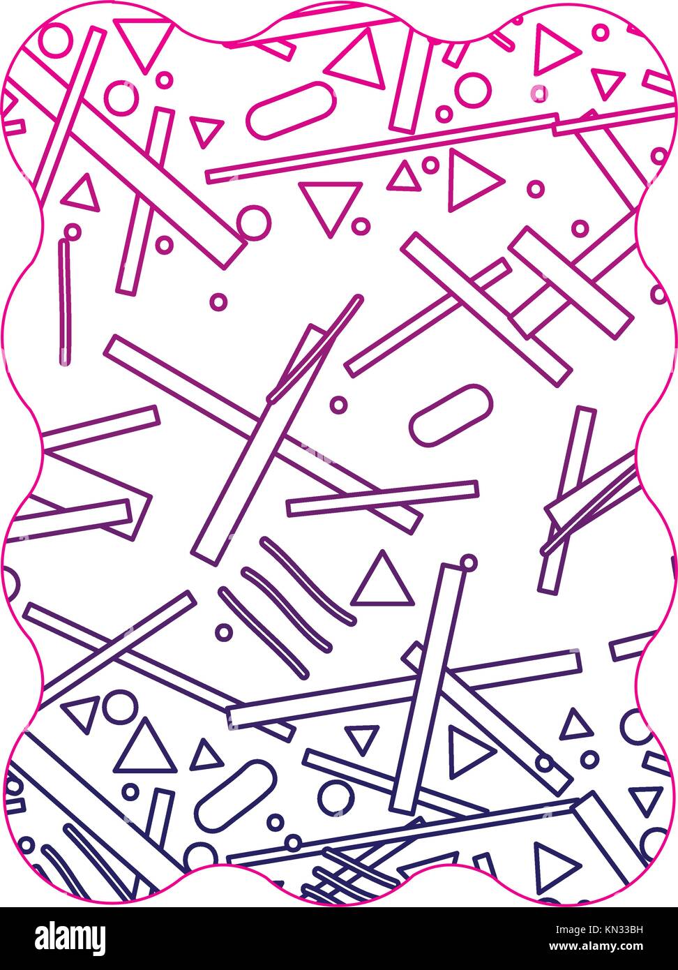 color line rectangle with abstract graphic style background vector ...