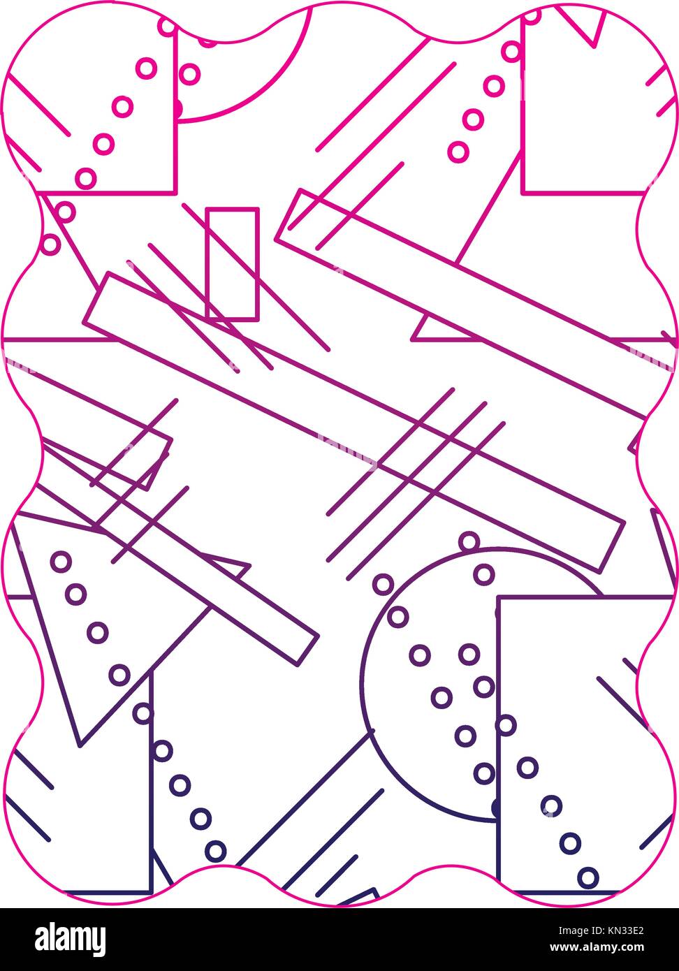 color line rectangle with geometric abstract style background vector ...