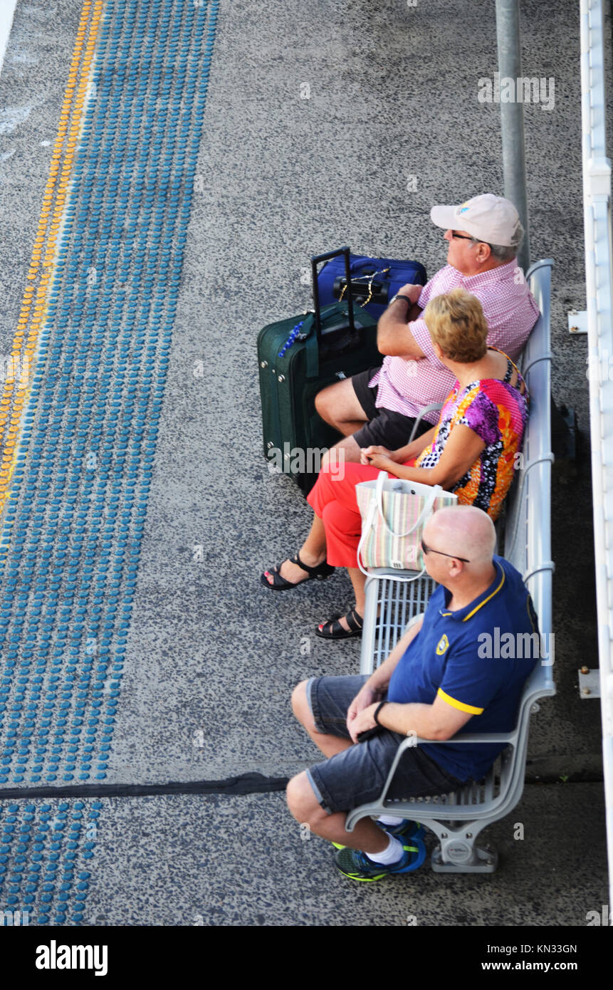Patiently waiting for a train at Tuggerah Station Central Coast NSW ...
