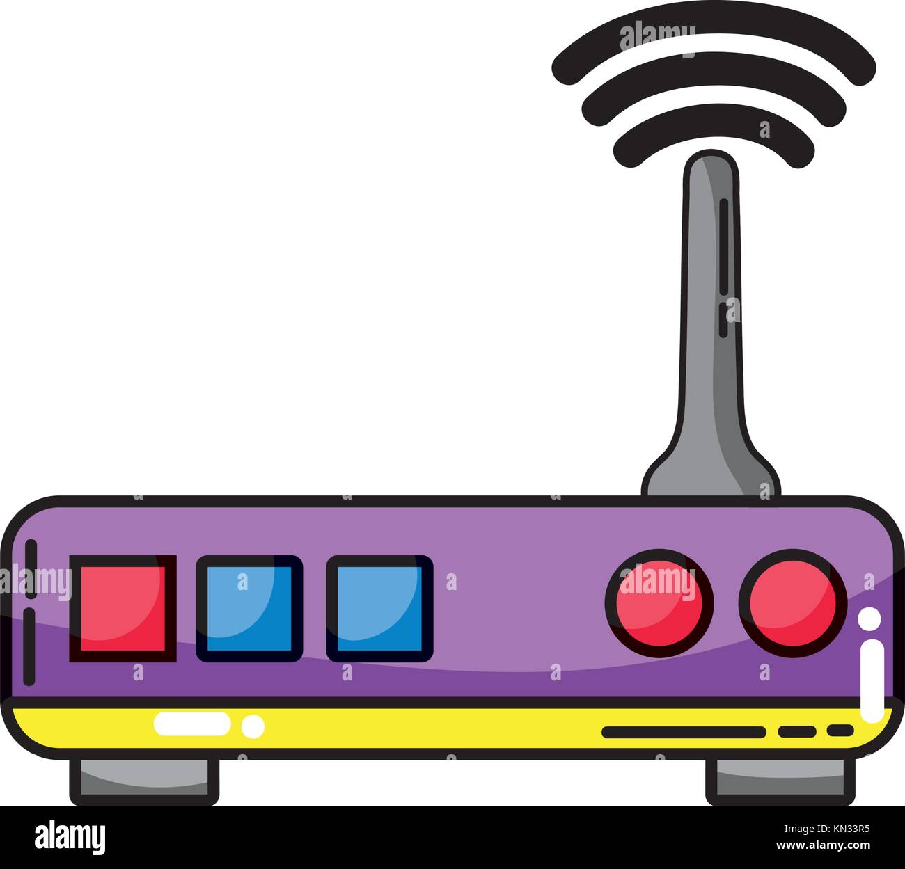 router digital wifi technology network vector illustration Stock Vector ...