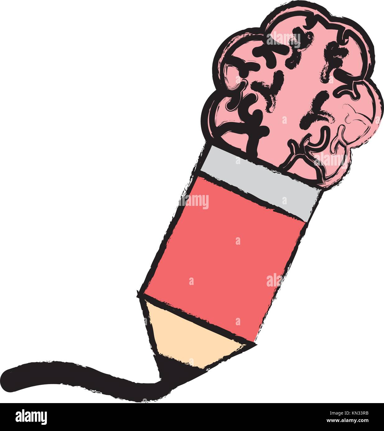 Eraser brain Stock Vector Images - Alamy