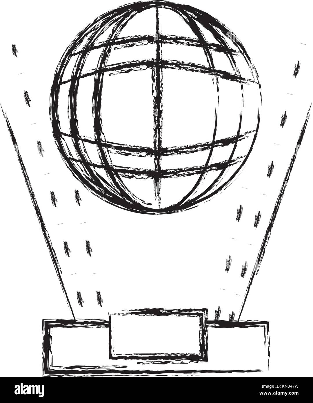figure global digital connection network technology vector illustration ...
