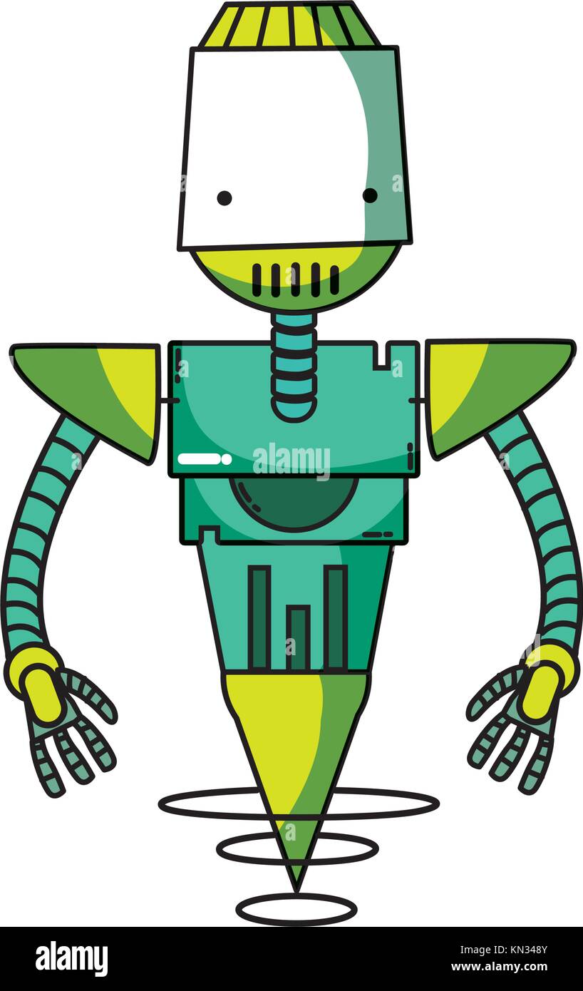 technology robot with machine robotic body vector illustration Stock ...