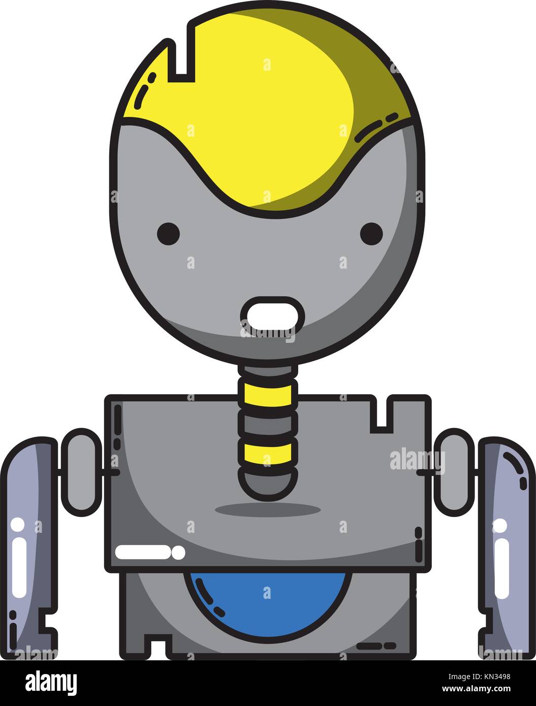 tecnology robot face with chest design vector illustration Stock Vector ...