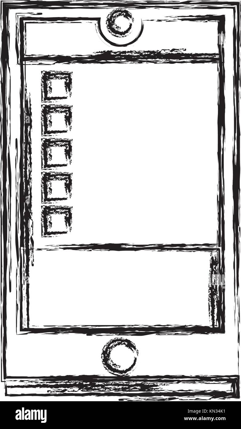 figure smartphone object technology with data information vector illustration Stock Vector Image ...