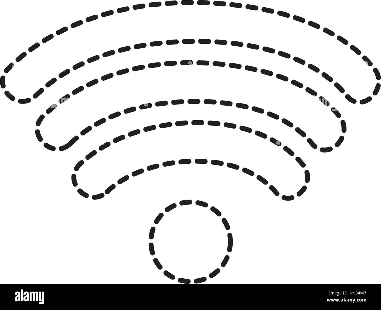 dotted shape wifi symbol of digital internet connection vector ...