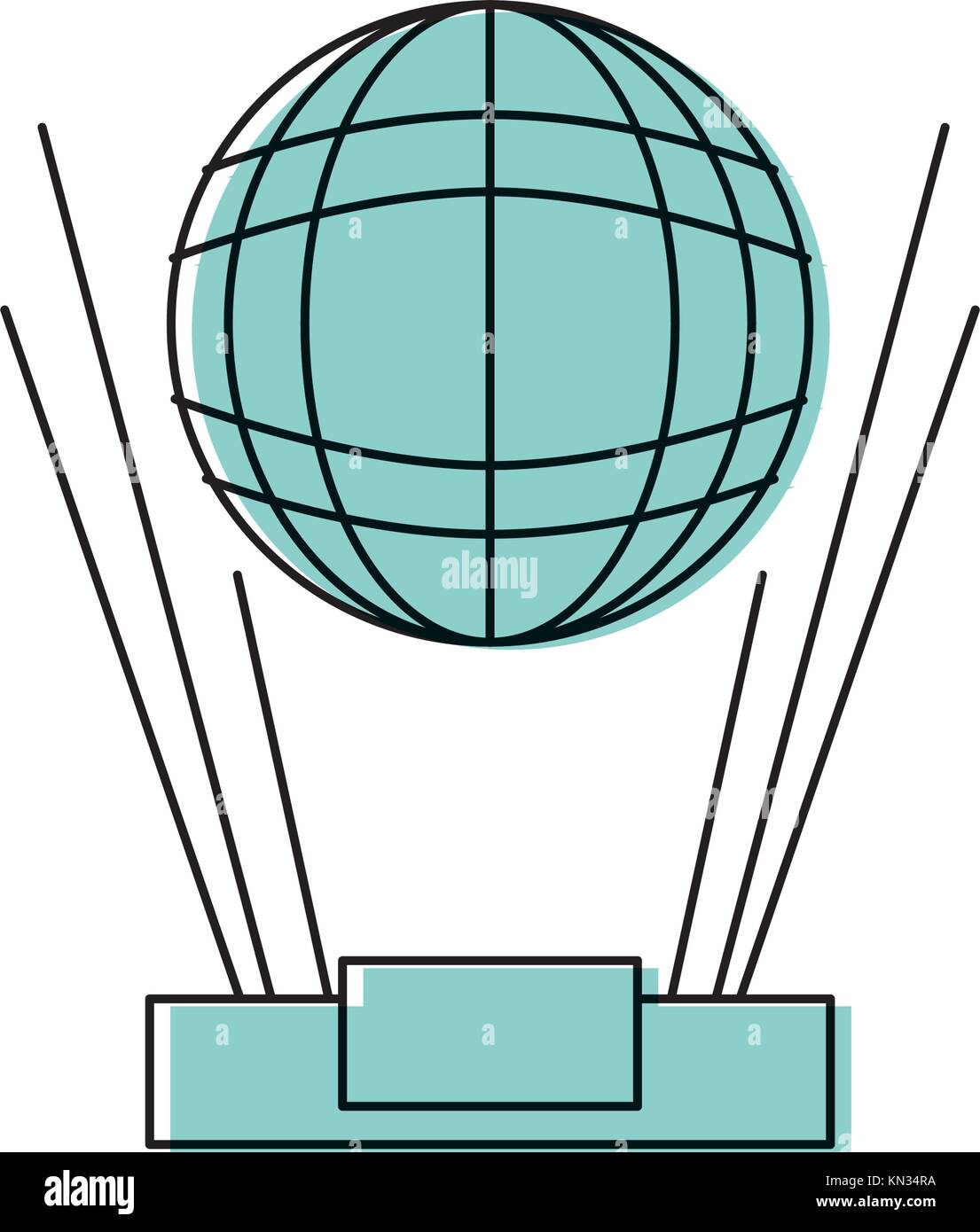 color global digital connection network technology vector illustration ...