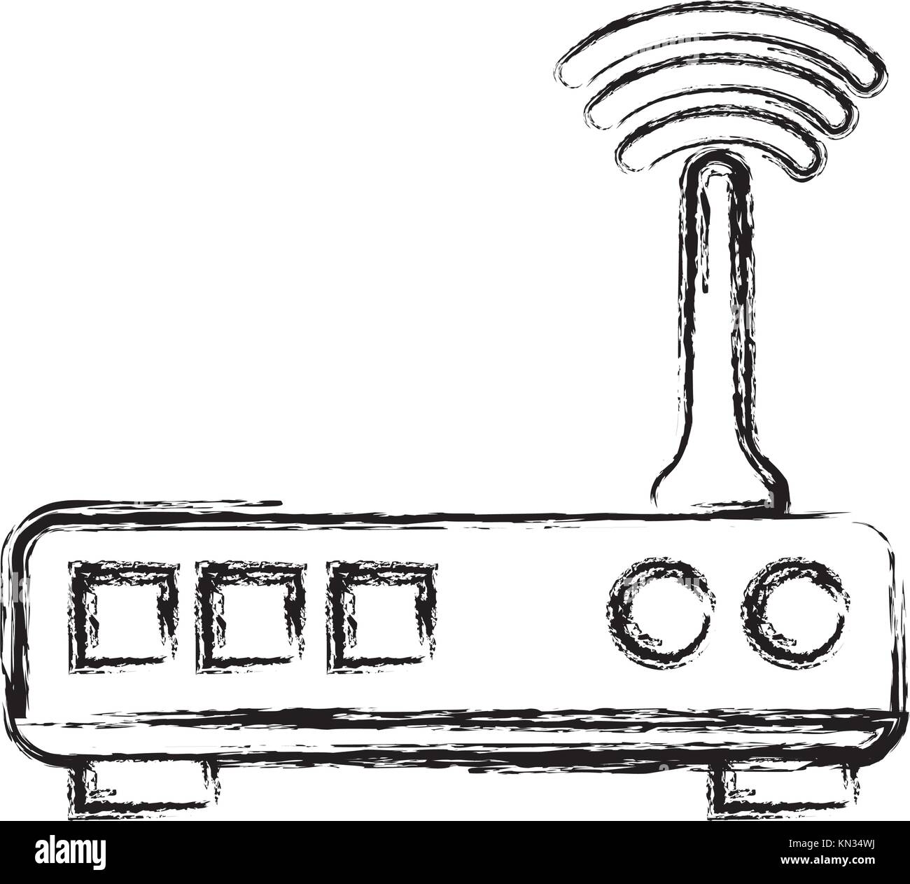 figure router digital wifi technology network vector illustration Stock ...