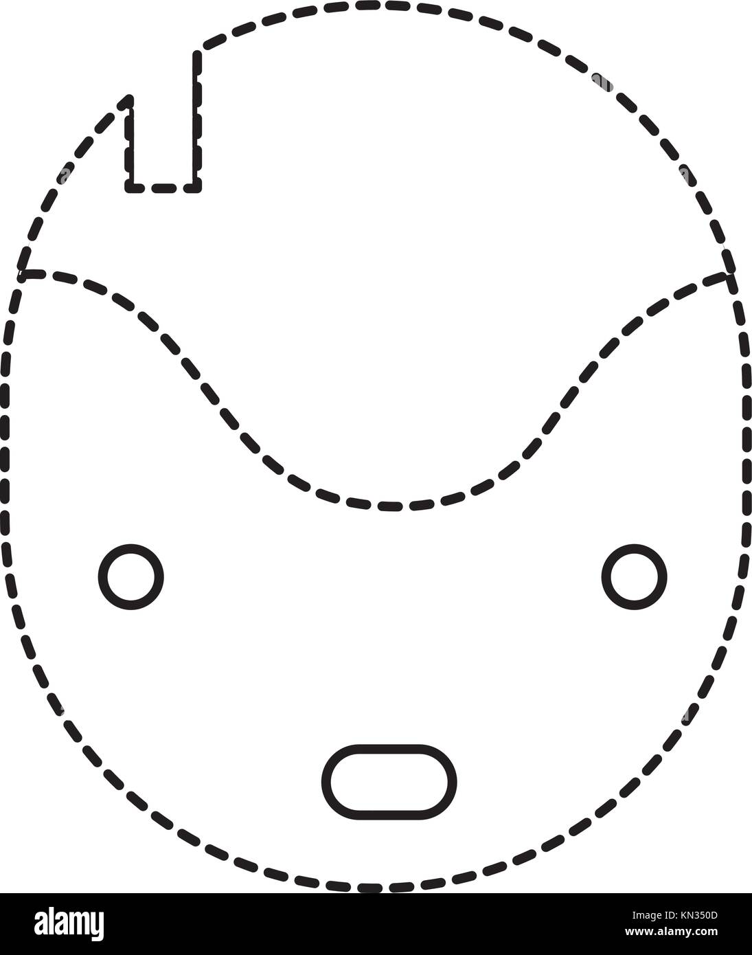 dotted shape technology robot head with eyes and mouth vector ...