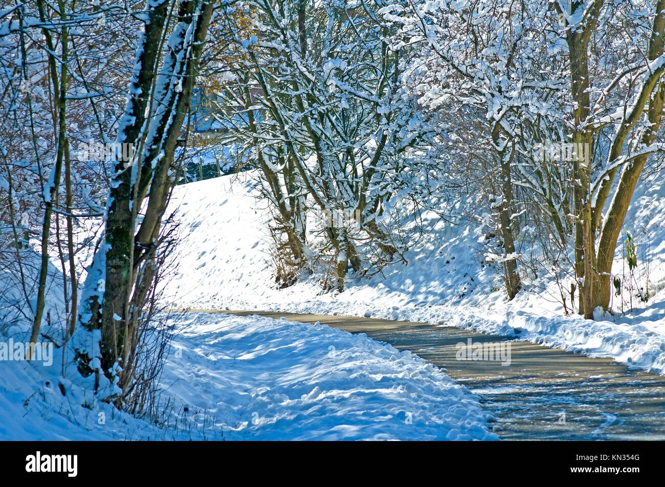 winter idyll in Germany Stock Photo - Alamy