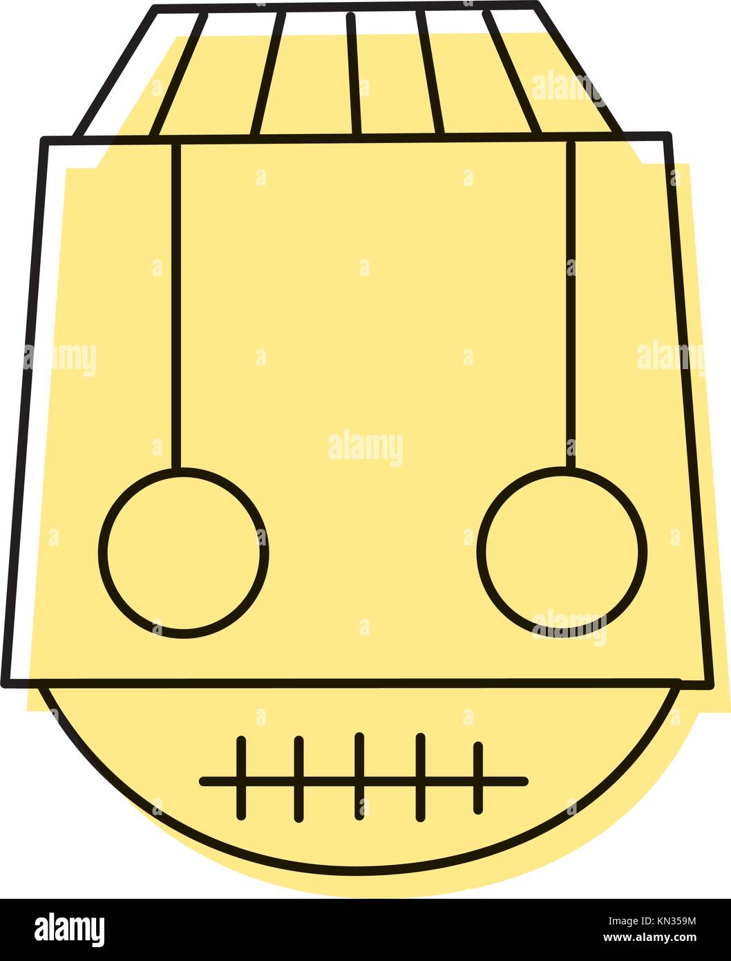 color robot head technology with eyes and mouth Stock Vector Image ...