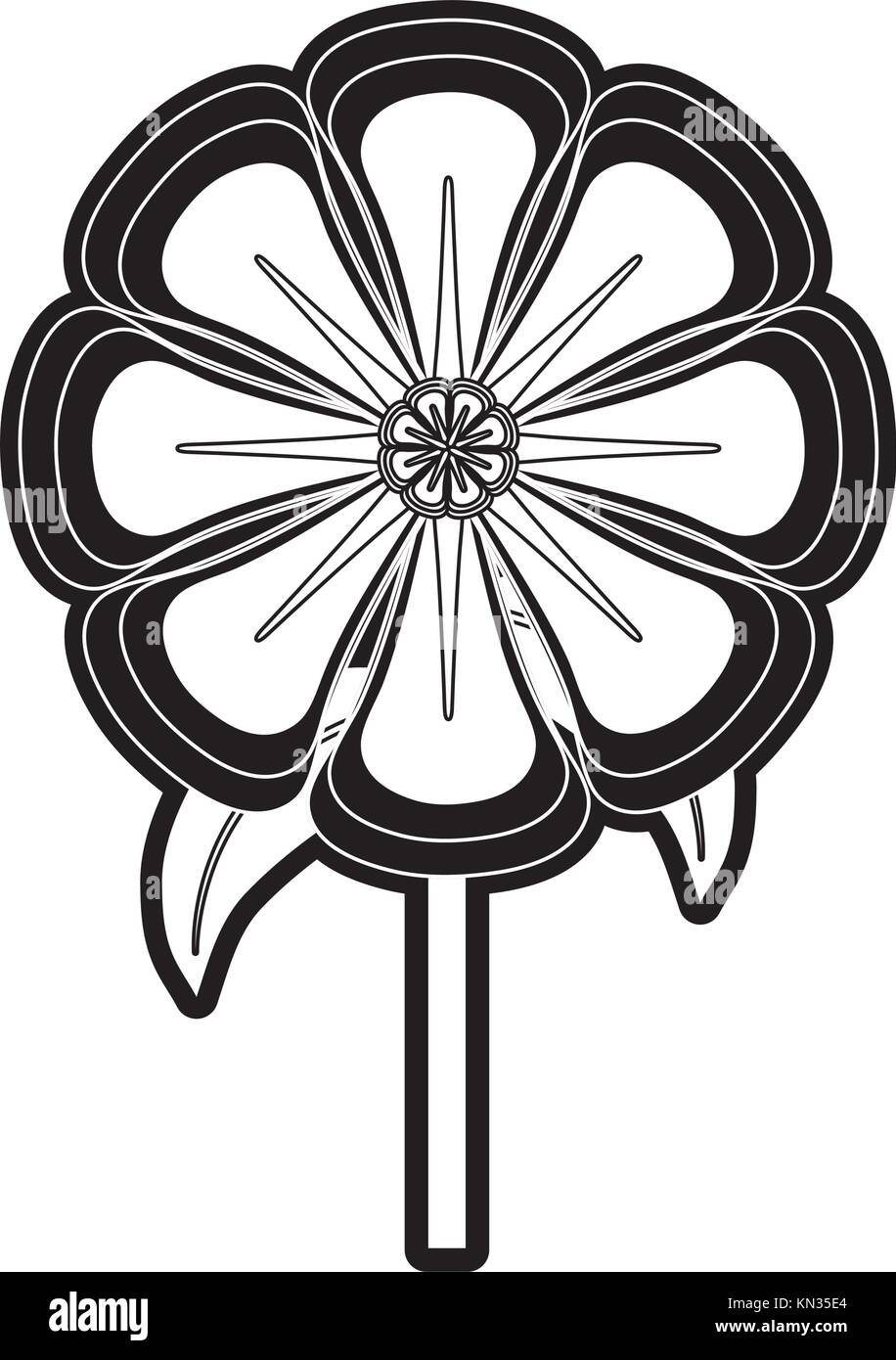 flower stem vector illustration Stock Vector Image & Art - Alamy