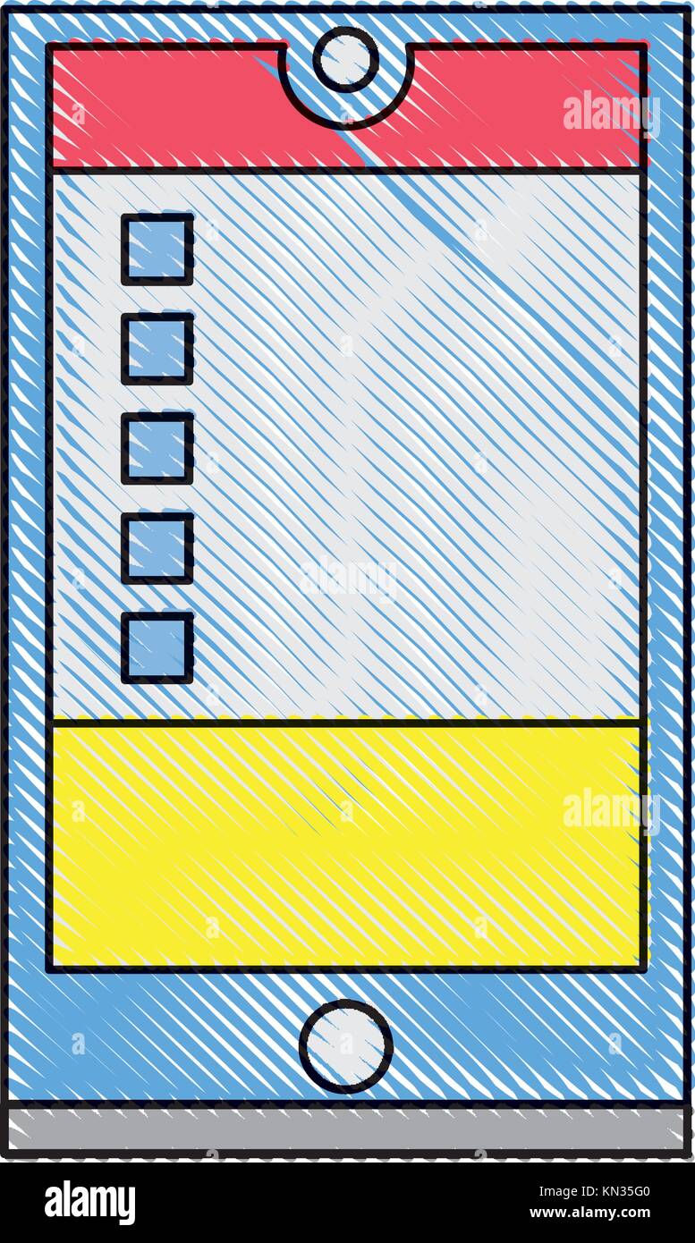 grated smartphone object technology with data information Stock Vector Image & Art - Alamy