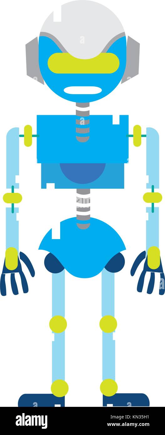 colorful technology robot with robotic body design Stock Vector Image ...