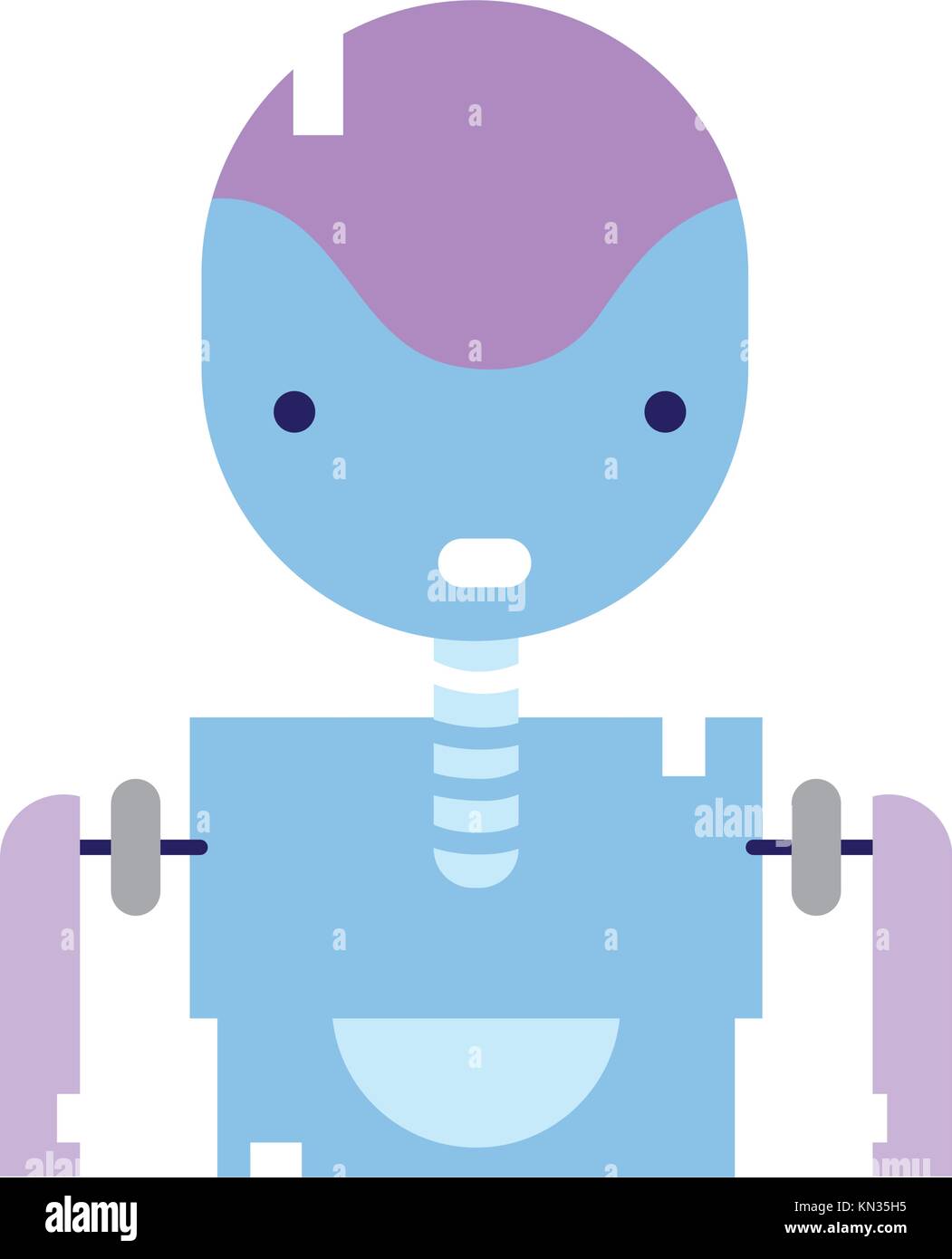 colorful tecnology robot face with chest design Stock Vector Image ...