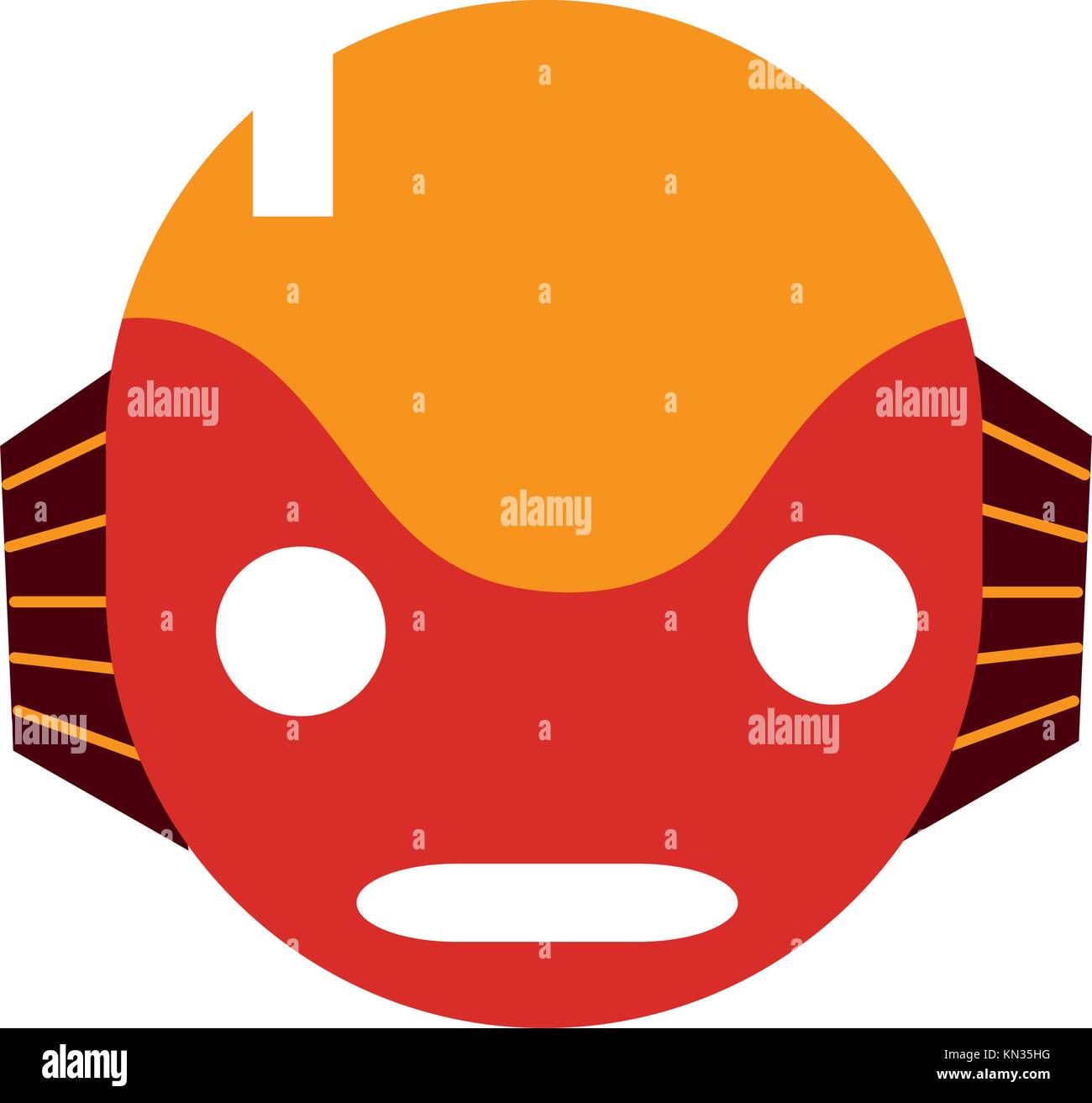 colorful robot head technology with ears and mouth Stock Vector Image ...