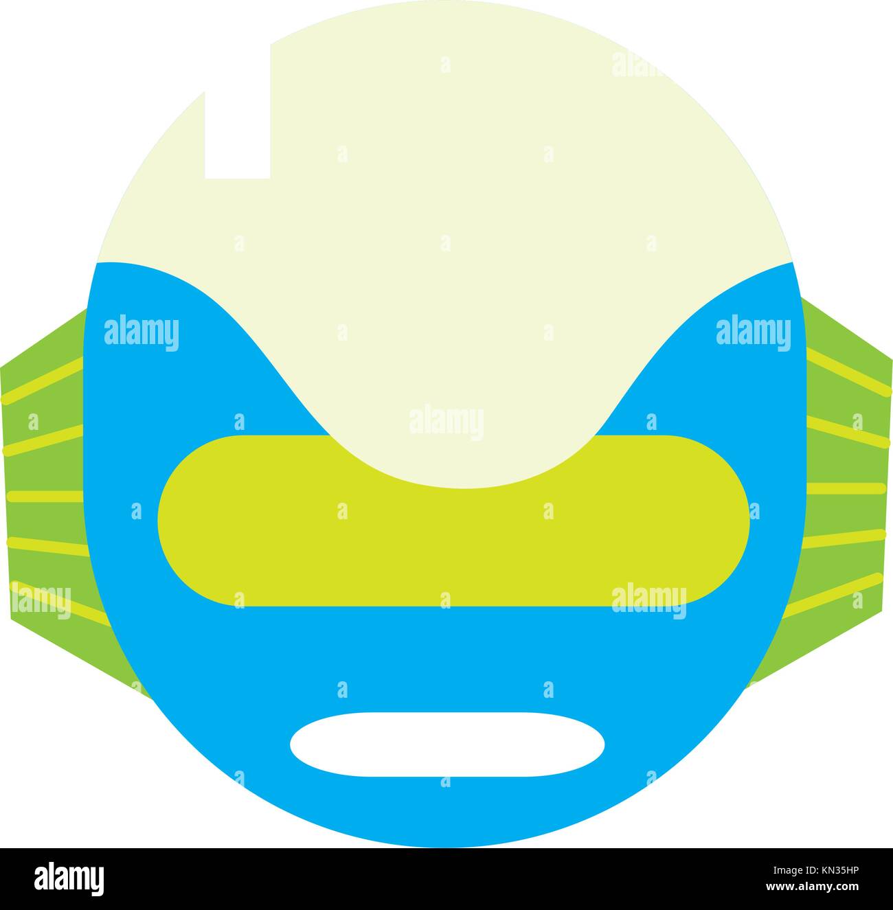 colorful technology robot head with ears and mouth Stock Vector Image ...