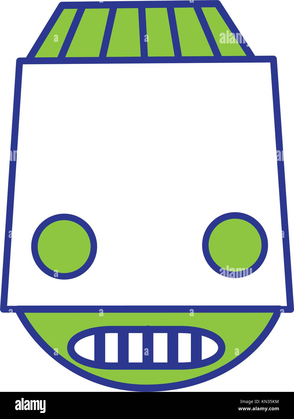 full color robot head technology with eyes and mouth Stock Vector Image ...