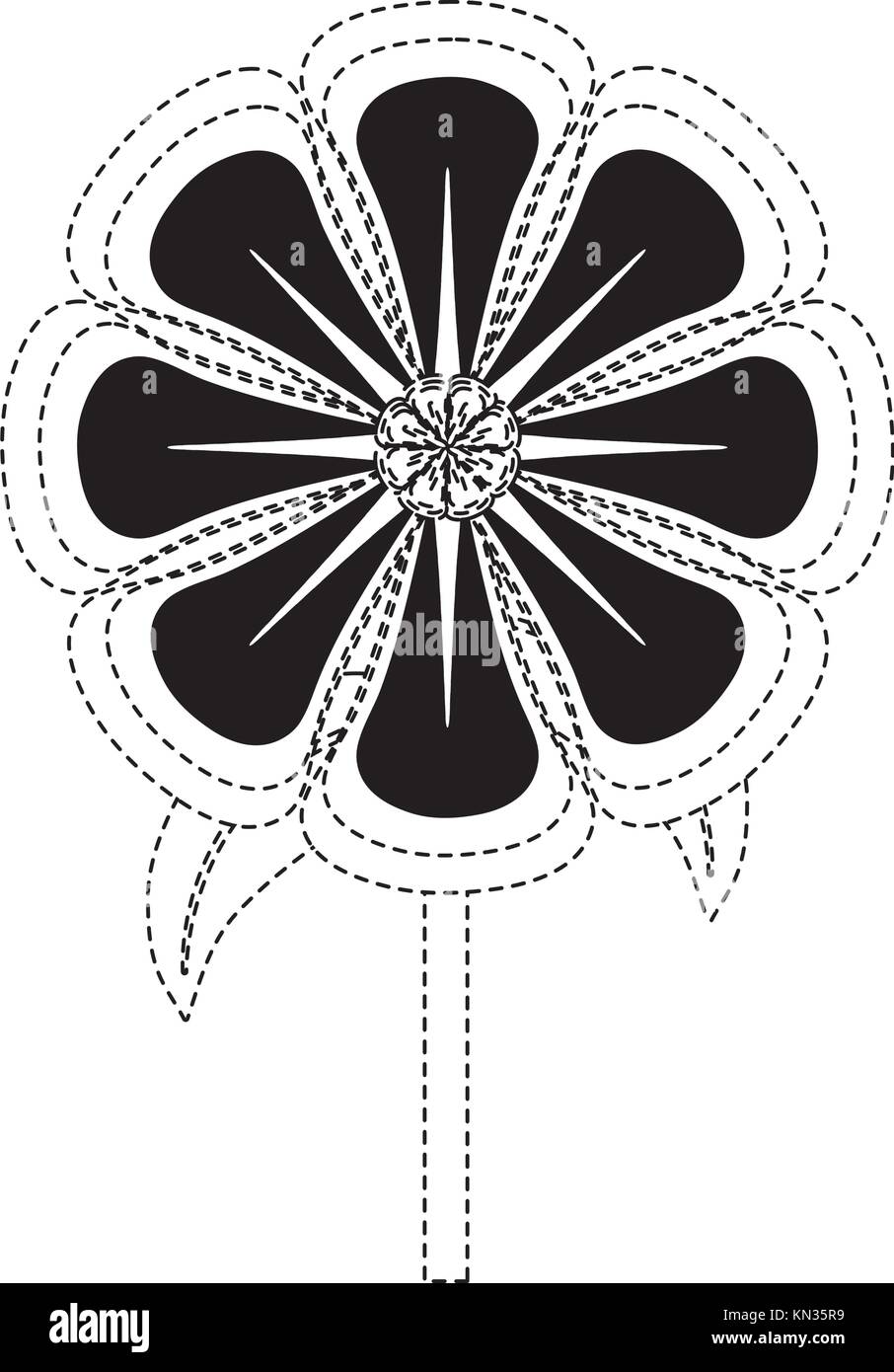 flower stem vector illustration Stock Vector Image & Art - Alamy