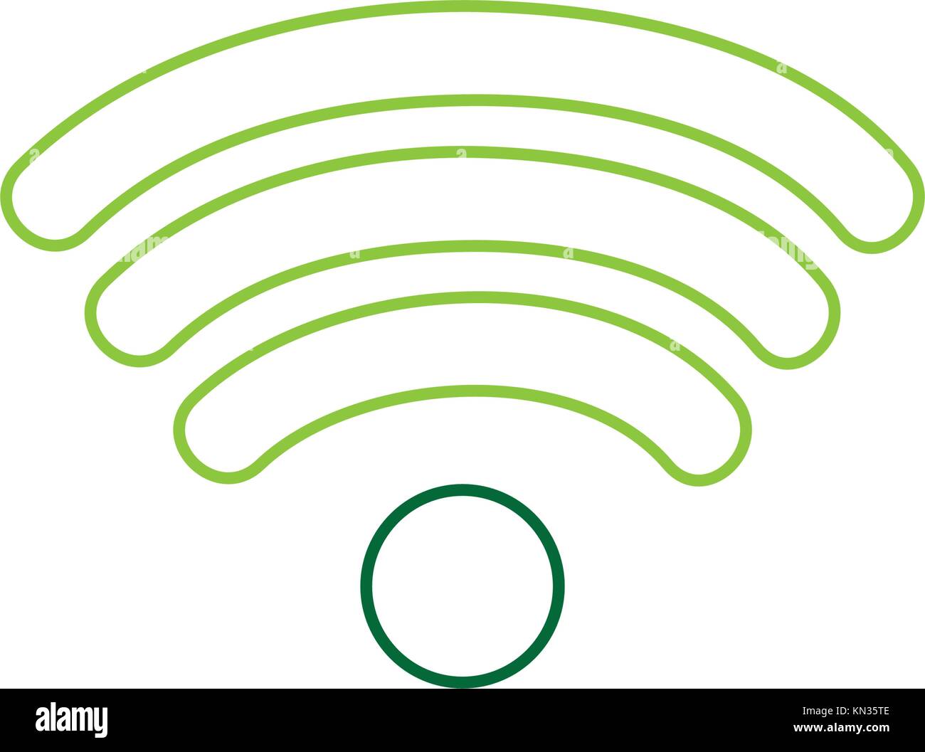 color line wifi symbol of digital internet connection Stock Vector ...