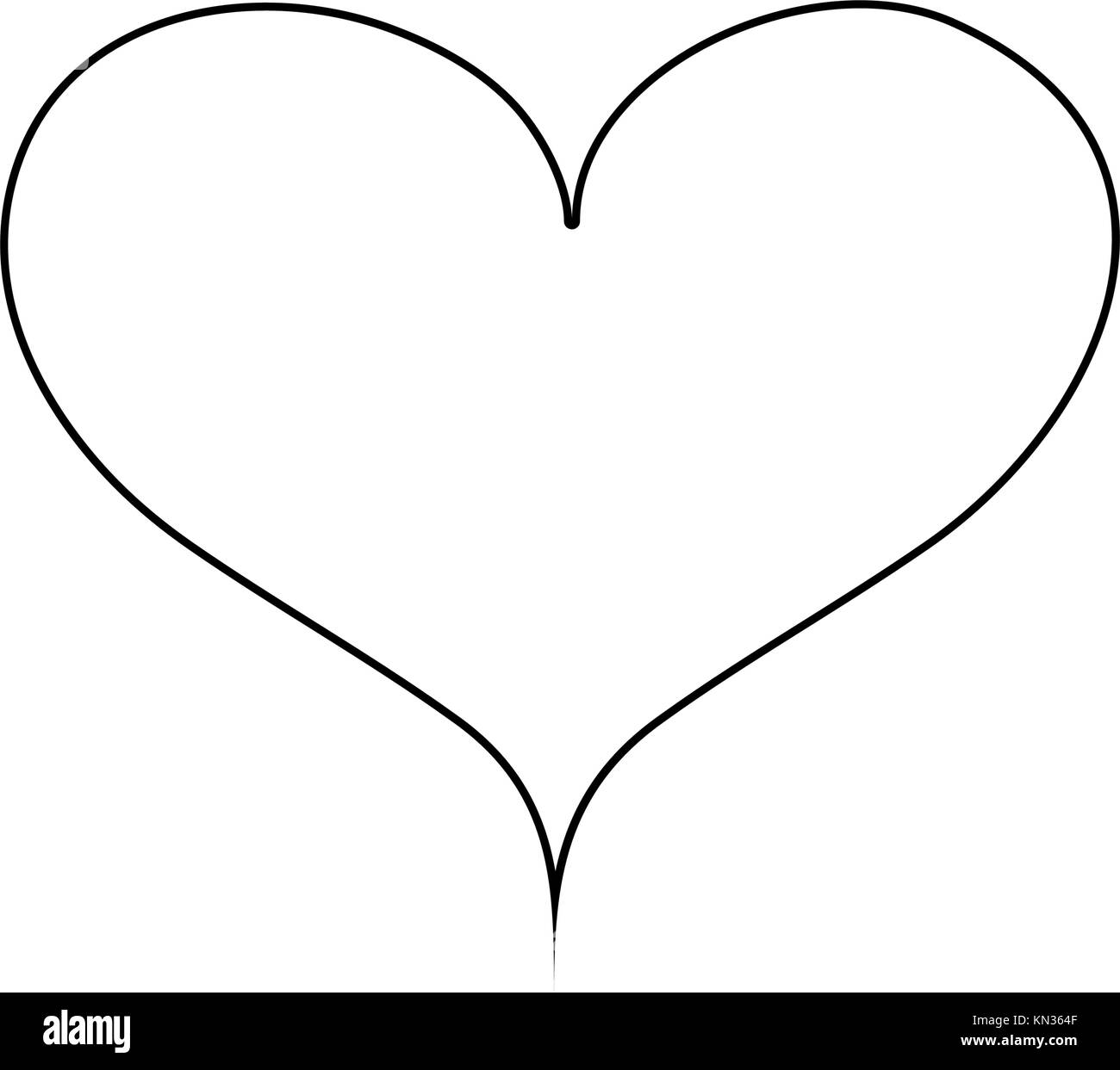 line heart symbol of love and passion design Stock Vector Image & Art ...