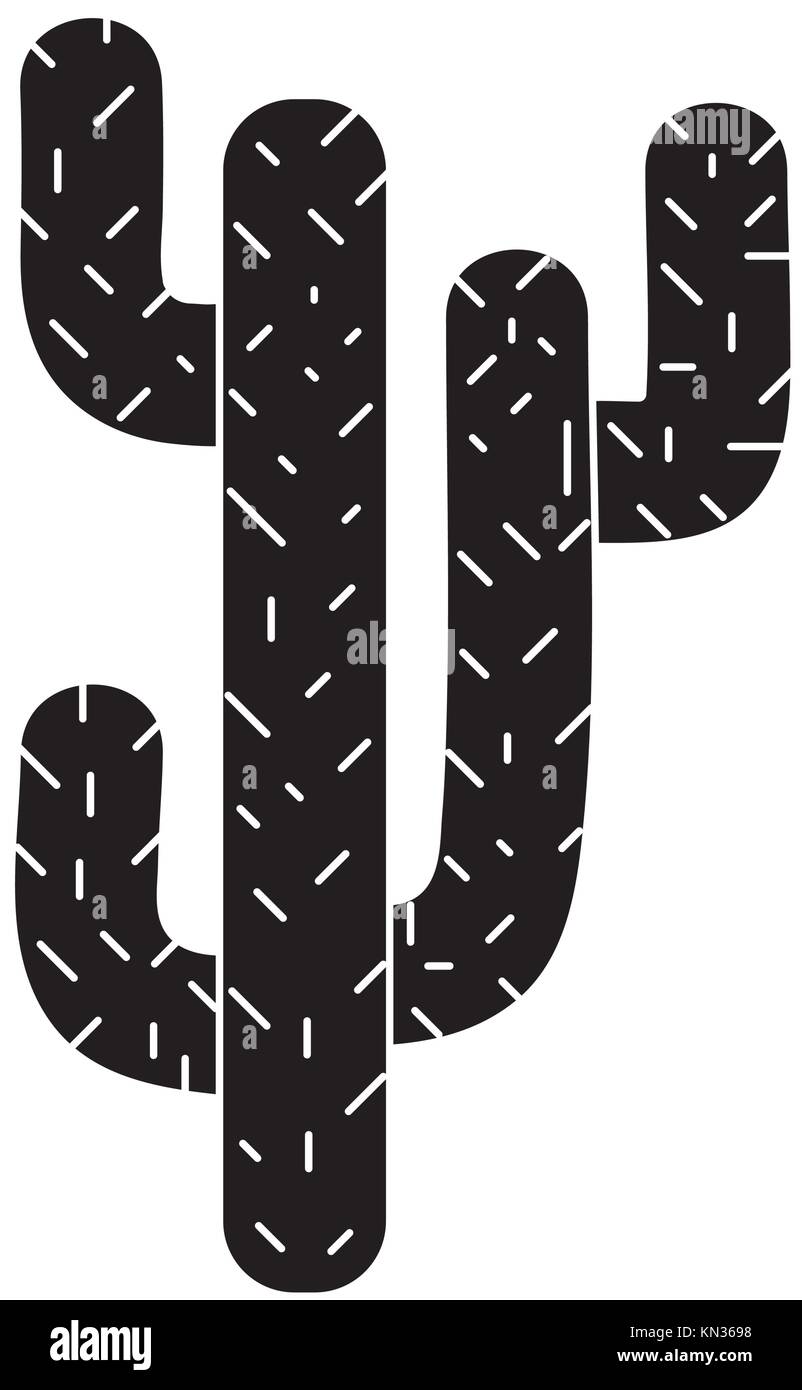 contour natural cactus summer plant desert Stock Vector Image & Art - Alamy