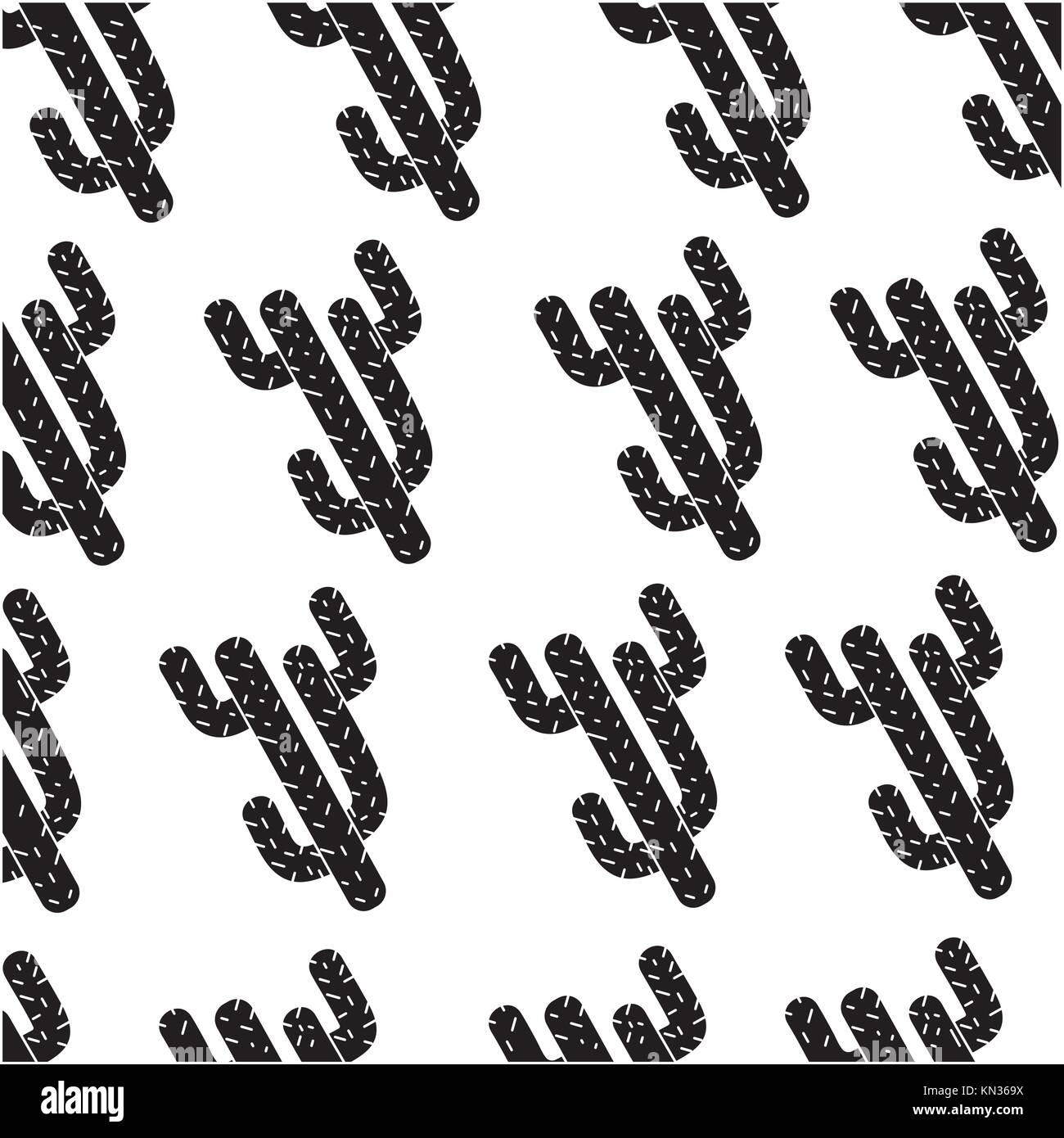 contour natural cactus plants background design Stock Vector Image ...