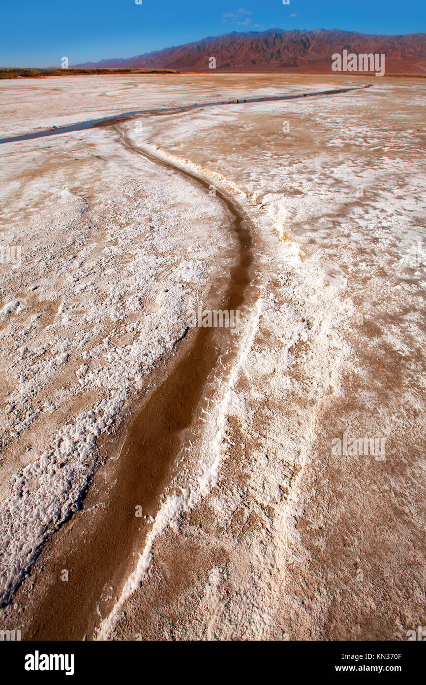 Death Valley National Park California Badwater salt soil desert Stock ...