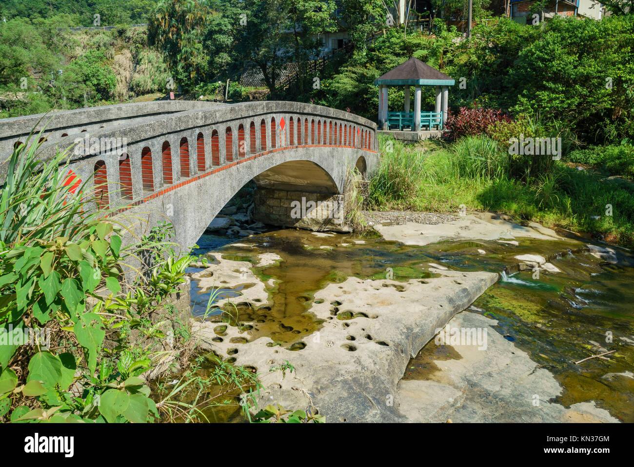 Beautiful bridge around Pingxi District at New Taipei City, Taiwan ...