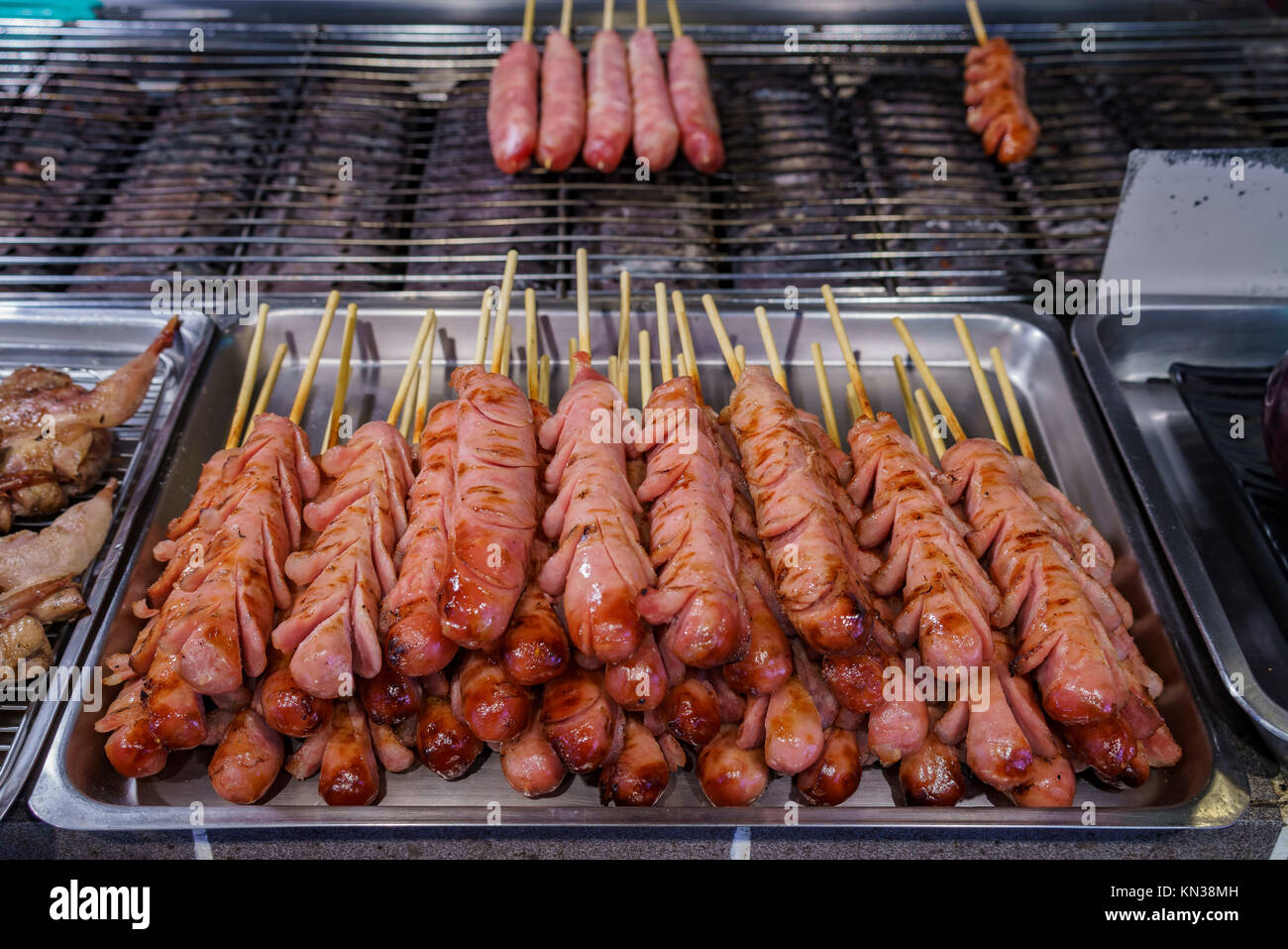 Many Formosan Wild Boar pork sausage, at Pingxi District, Taiwan Stock ...