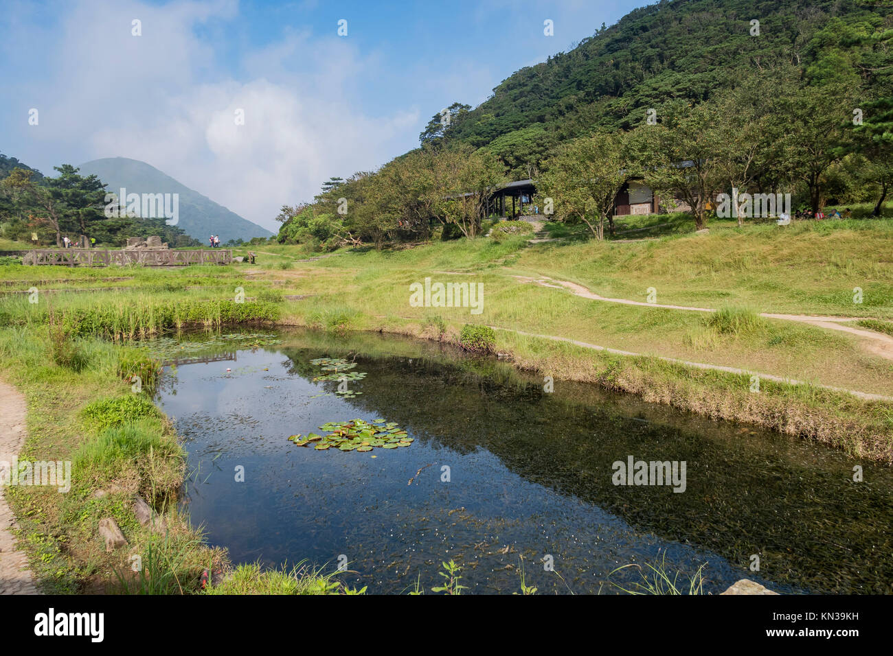 Hiking at the famous Erzihping Trail of Yang Ming Shan, Taipei City ...