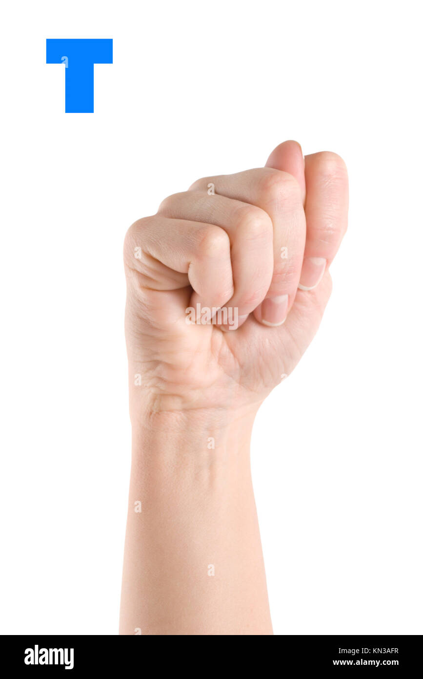 Hand sign language alphabet deaf hi-res stock photography and images ...