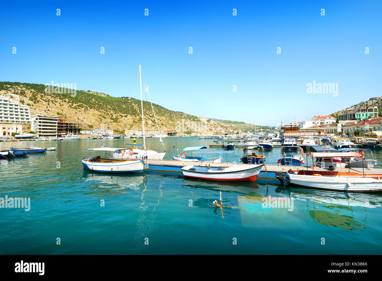 View of the bay of Balaklava in Crimea Stock Photo - Alamy