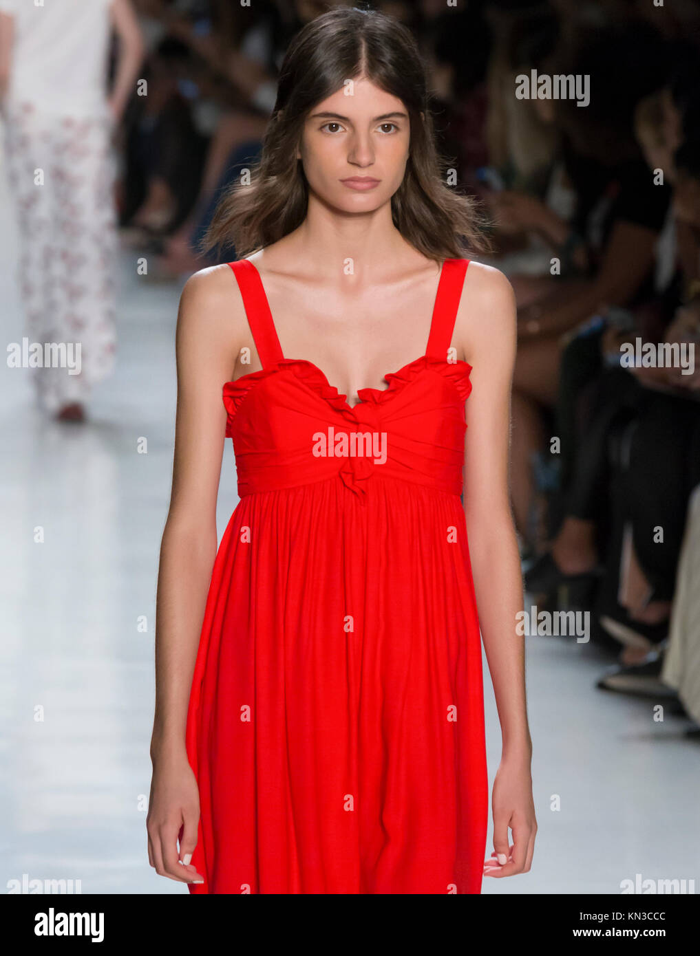 NEW YORK, NY - September 07, 2017: Nuria Rothschild walks the runway at ...