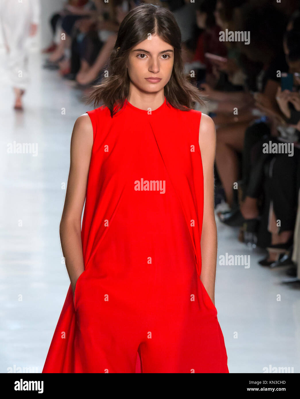 NEW YORK, NY - September 07, 2017: Nuria Rothschild walks the runway at ...