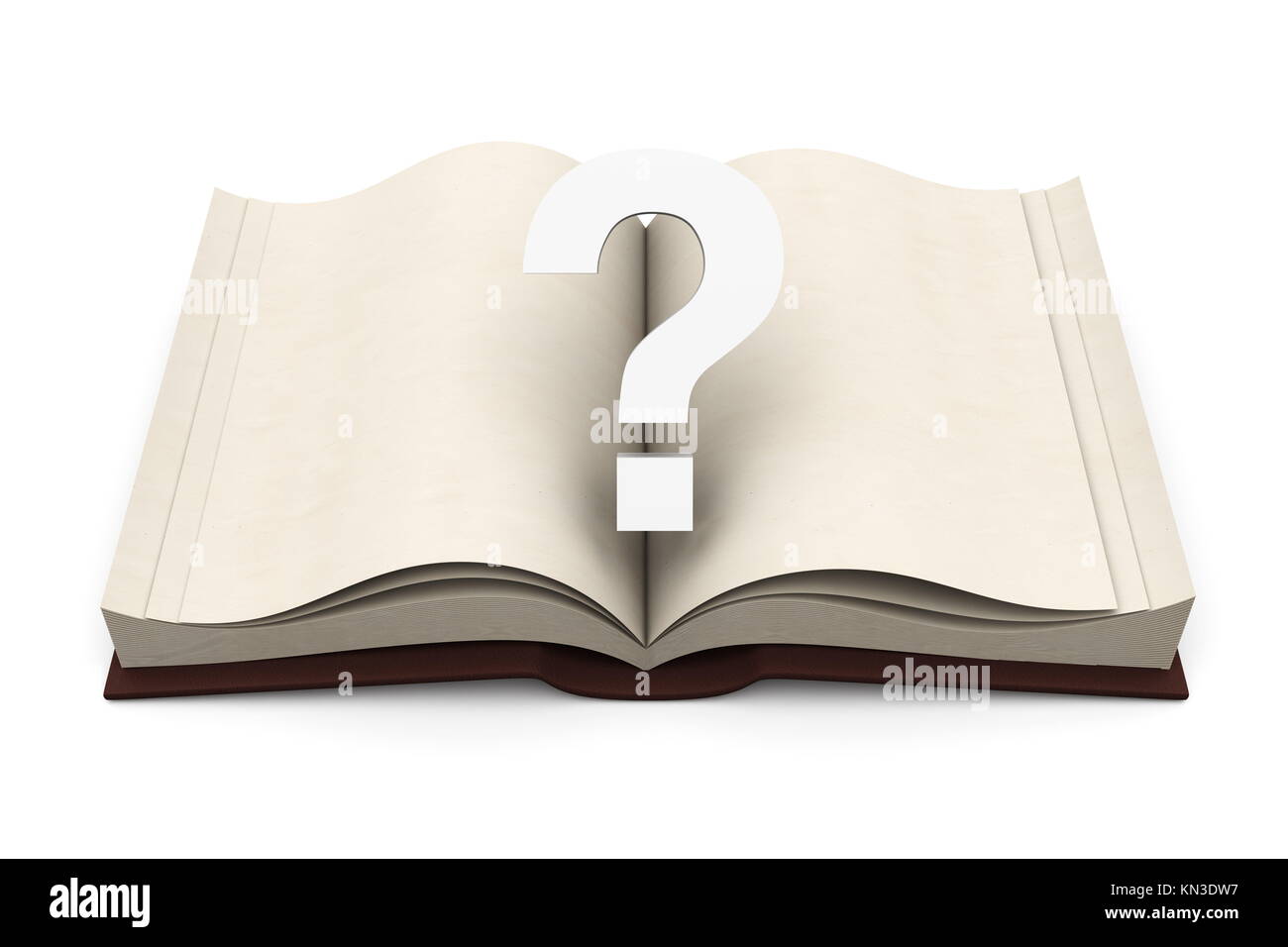 Open book question mark 3d hi-res stock photography and images - Alamy