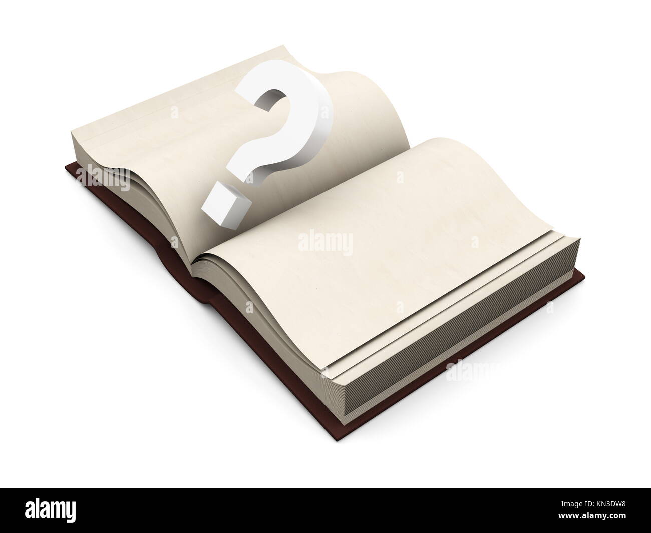 Open book question mark 3d hi-res stock photography and images - Alamy