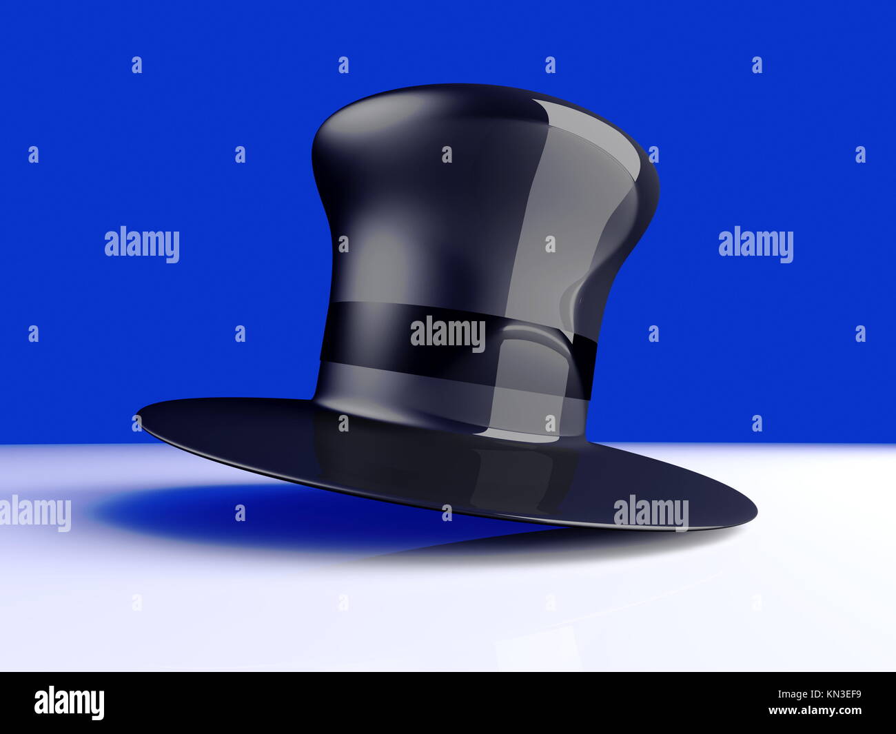 A classic Cylinder Hat. 3D rendered Illustration Stock Photo - Alamy