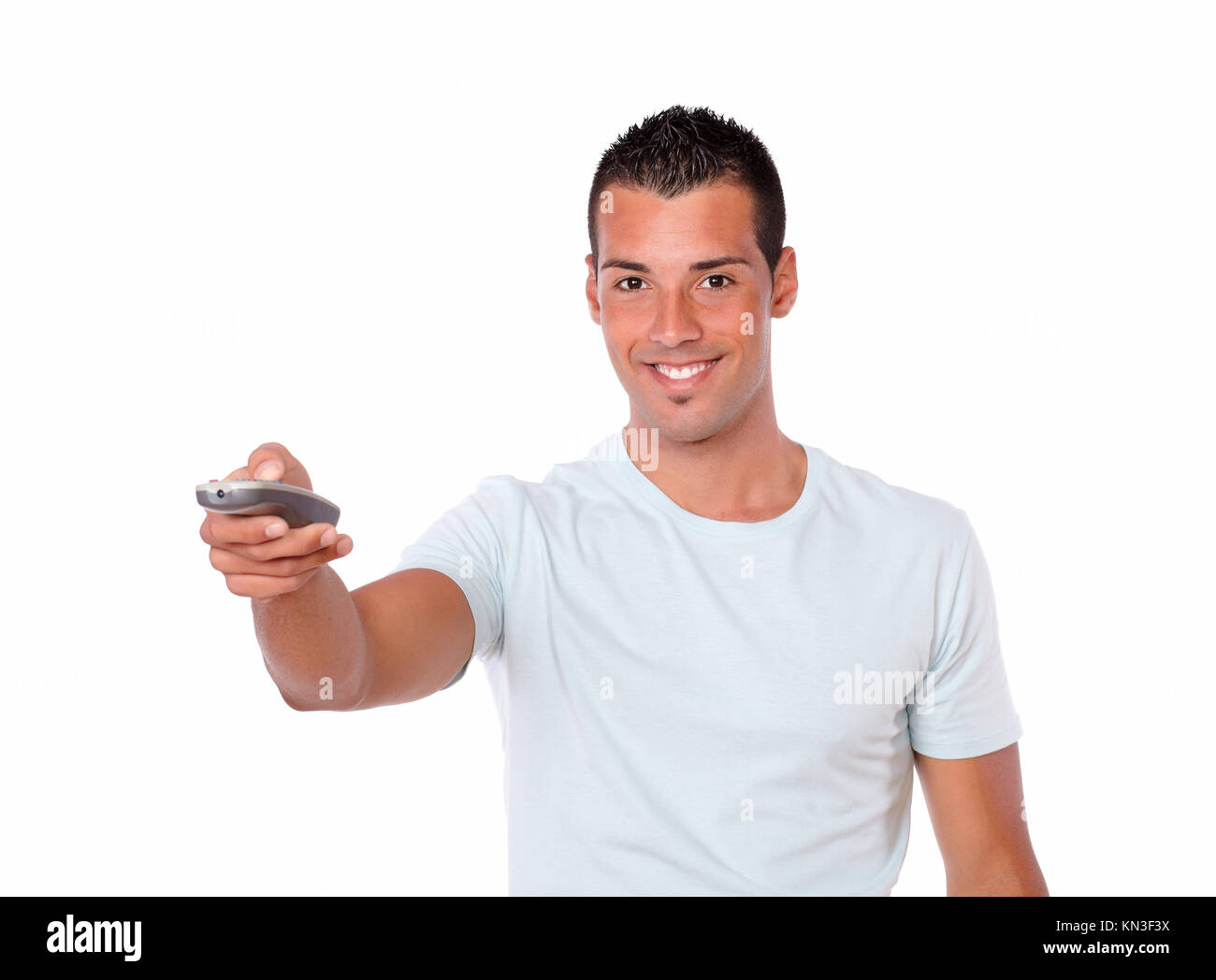 Remote control man pointing hi-res stock photography and images - Alamy