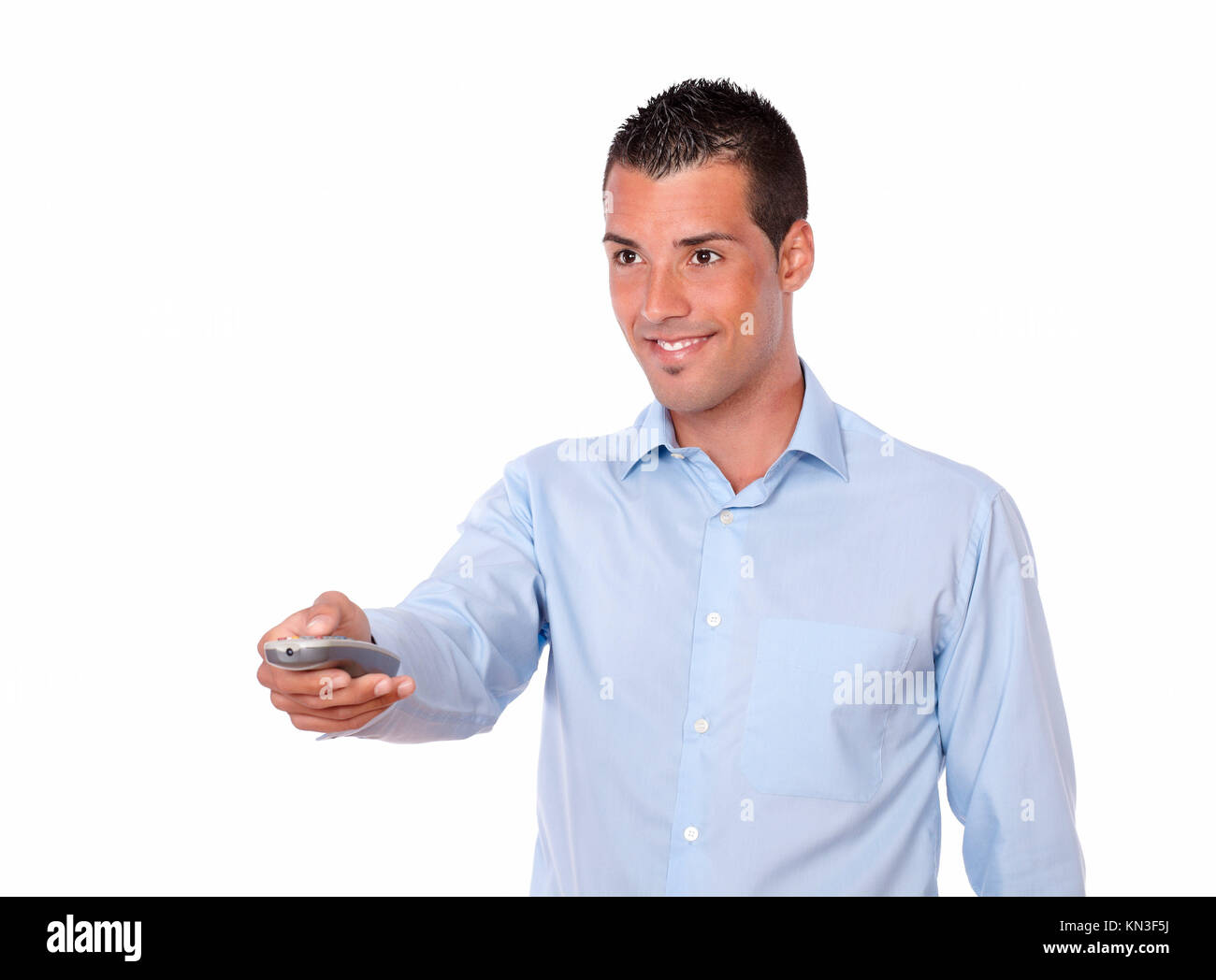 Remote control man pointing hi-res stock photography and images - Alamy