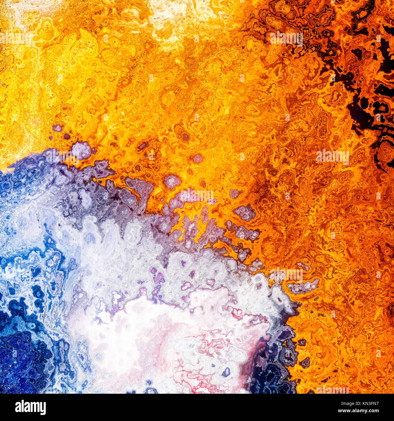 Silver gold liquid blend layers, abstract background illustration Stock ...