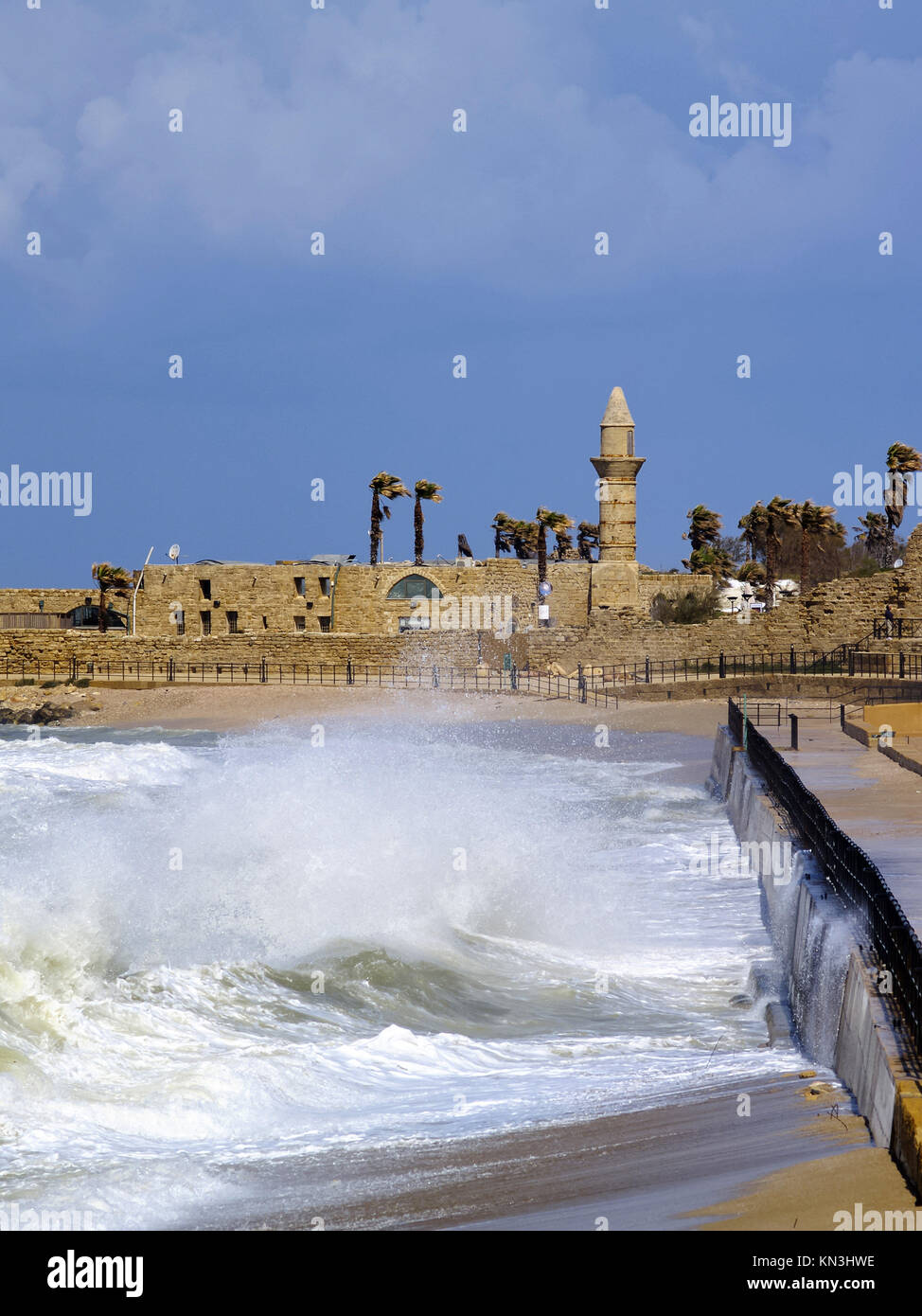 Ruins caesarea ancient roman port hi-res stock photography and images ...
