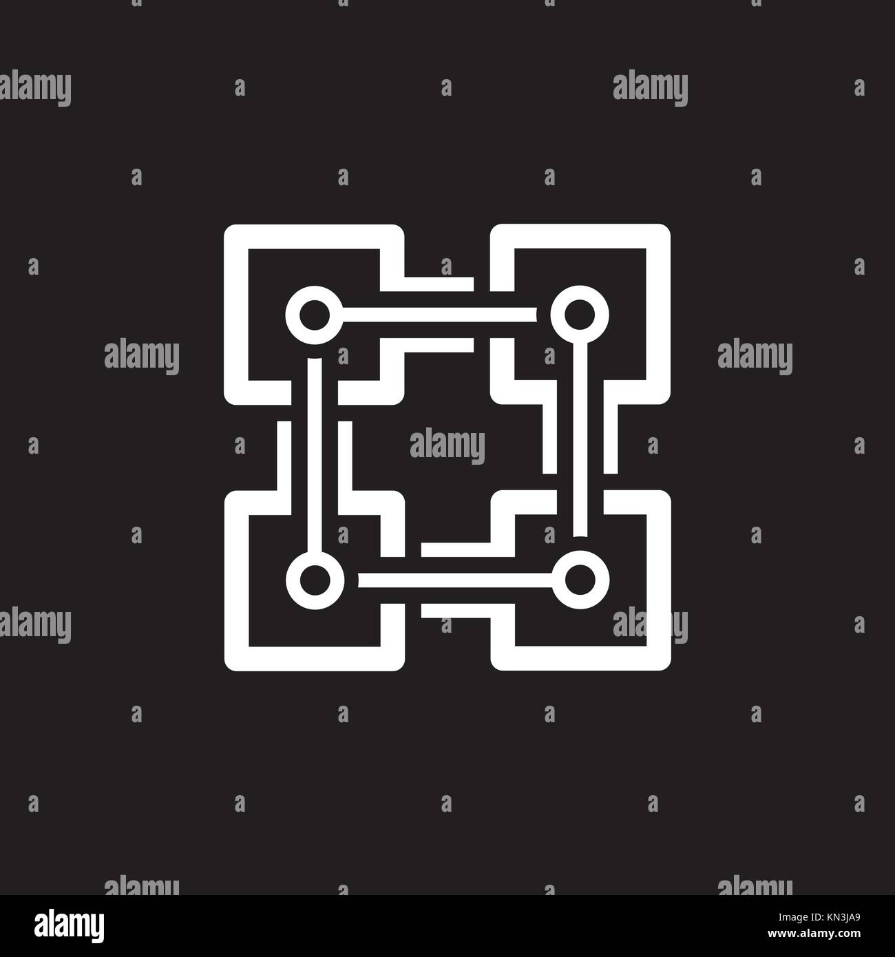 Blockchain technology icon Stock Vector Images - Alamy