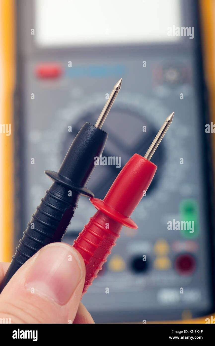 Digital multimeter in white background Stock Photo - Alamy