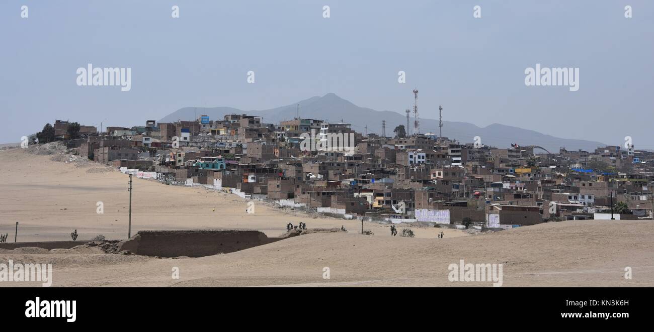 Urban housing development in the desert near the Pachacamac ...