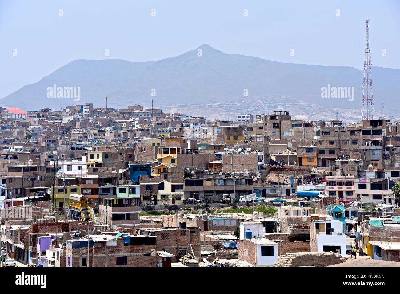 Lima, Peru - November 1st, 2017: Urban development expanding in the ...