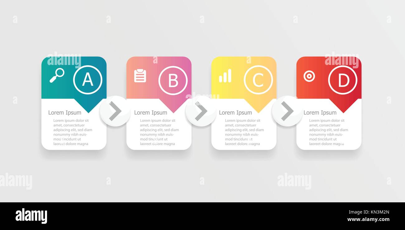 abstract horizontal bar infographic element with multicolor background ...